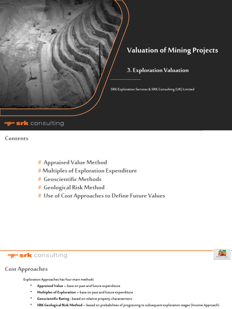 SRK Valuation Course - 3 Exploration Valuation | PDF | Valuation ...