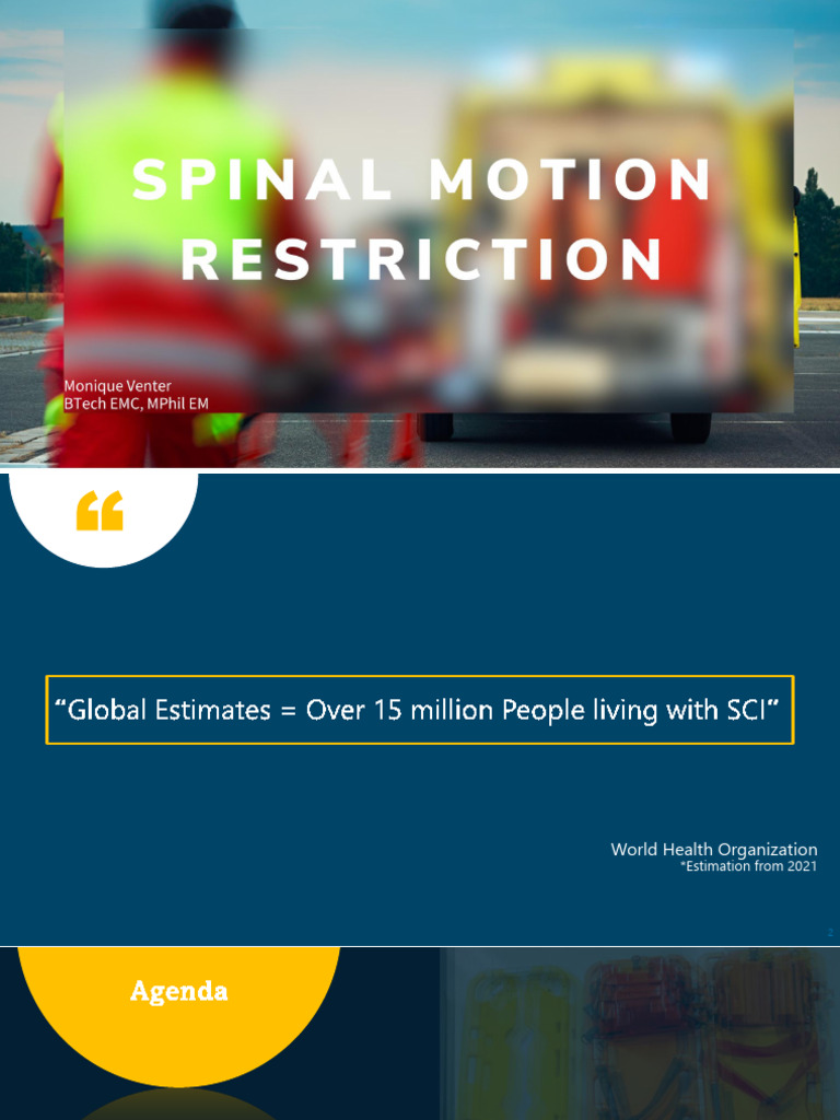 Spinal Motion Restriction | PDF | Major Trauma | Spinal Cord Injury