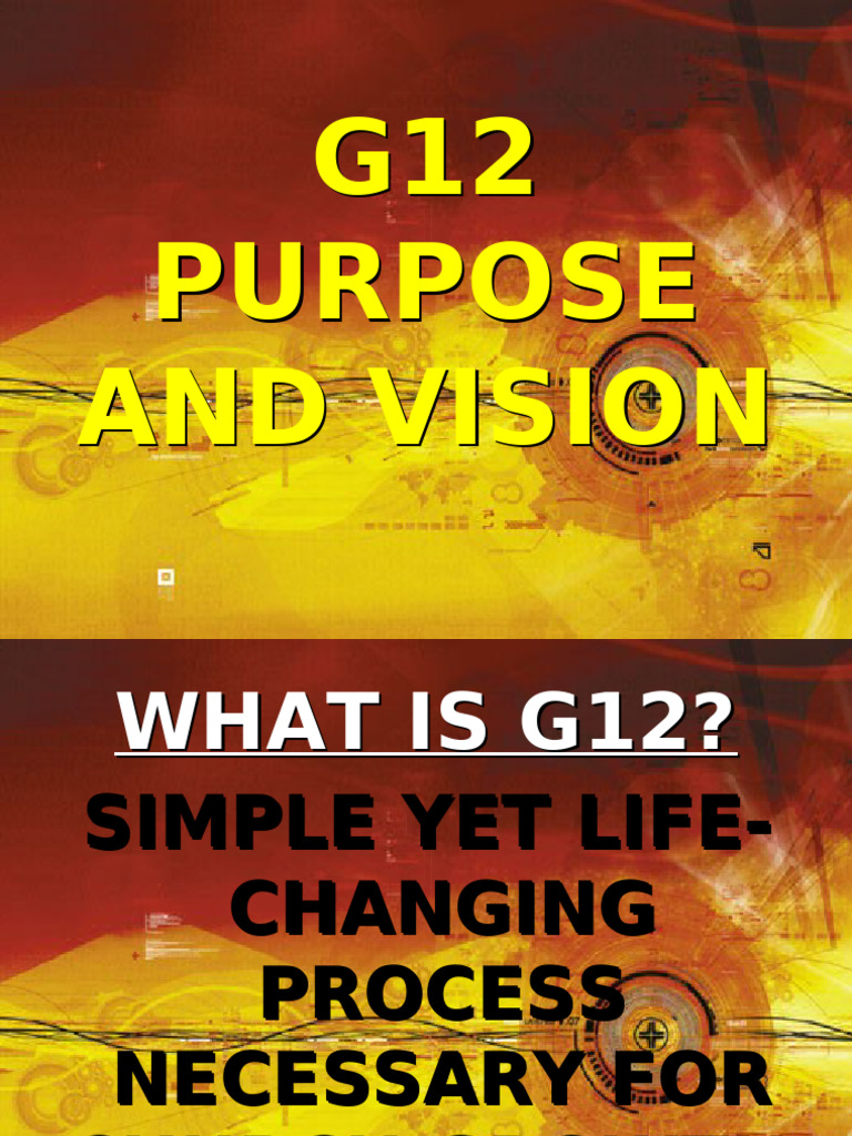 g12 Purpose and Vision | PDF