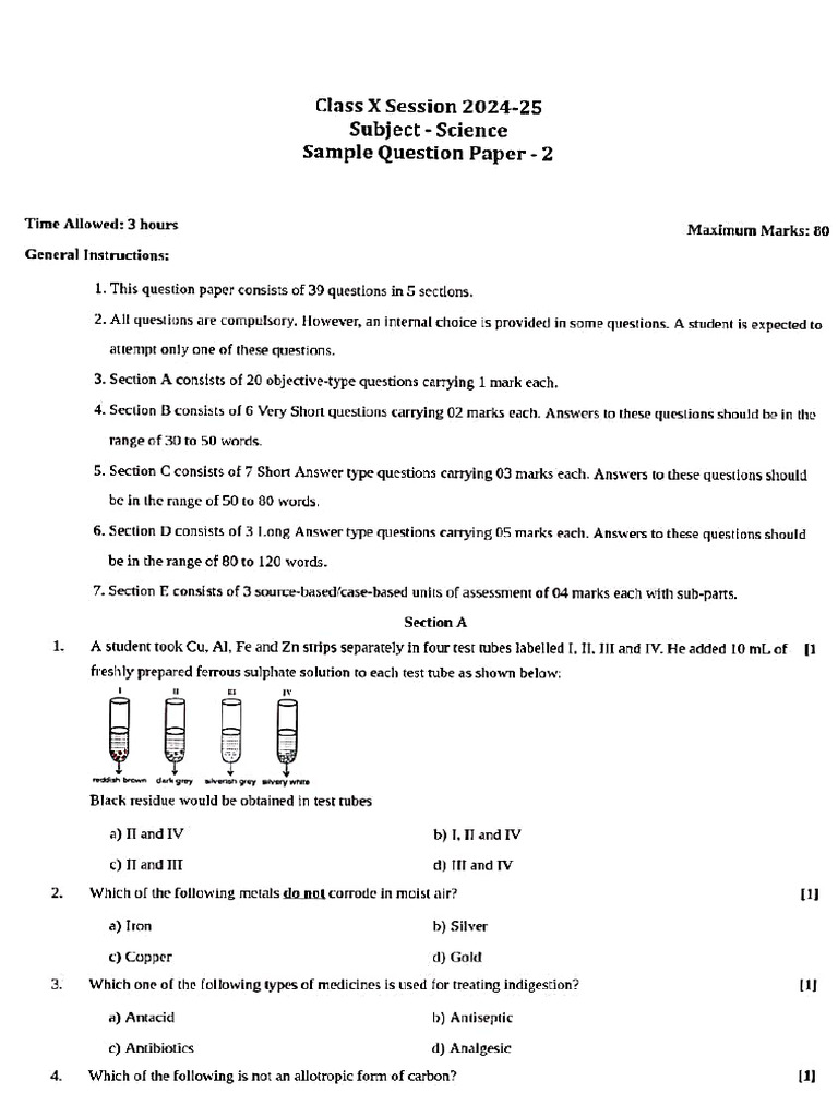 Sample Paper 7 | PDF