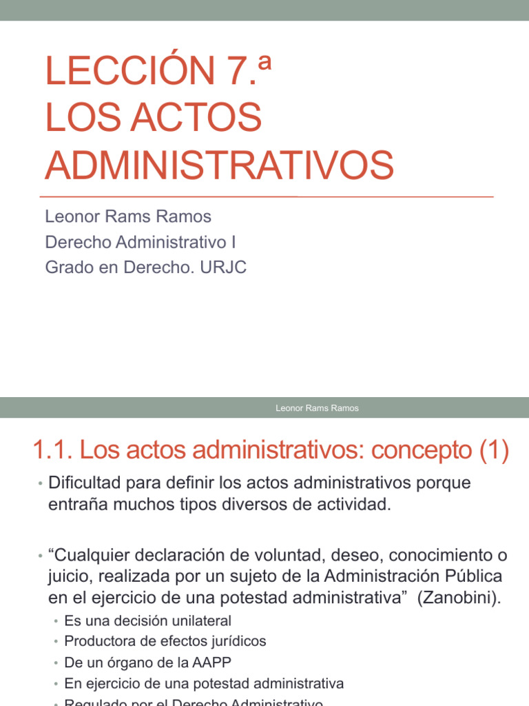 Concepto y Clasificación de Actos Administrativos | PDF | Gobierno ...