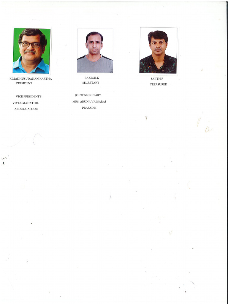 RRC Office Bearers1 | PDF