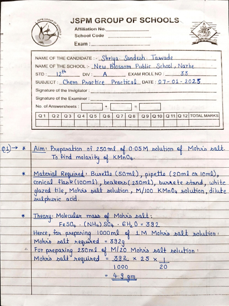 12 Chemistry Mohar - S Salt | PDF