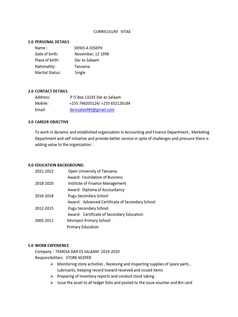 1736934072777_denis CV | PDF | Business