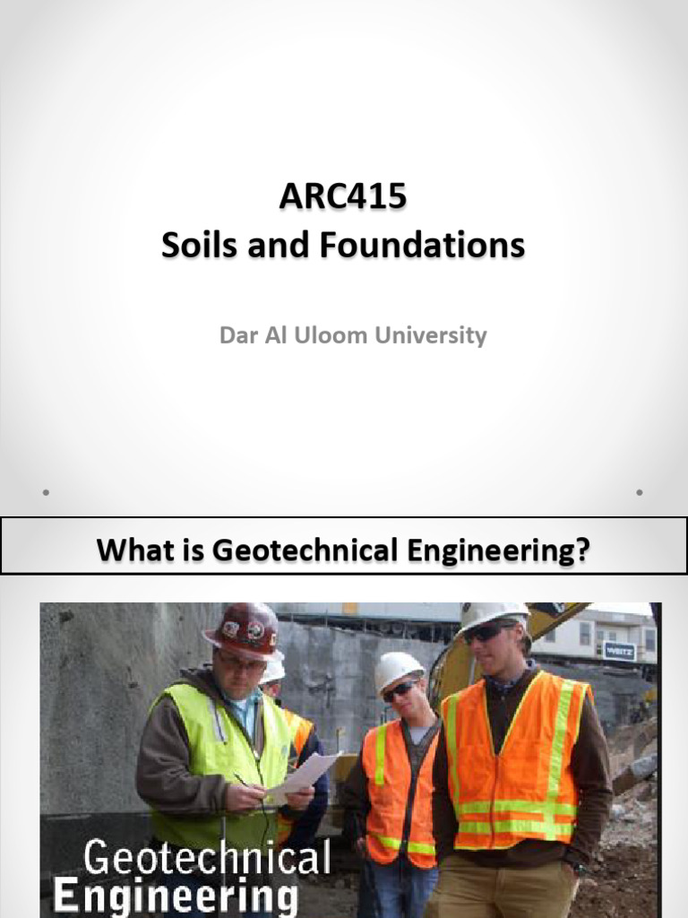 ARC 415-L0- Introduction to Geotechnical Engineering Nyi LEC2 | PDF | Deep Foundation | Building ...