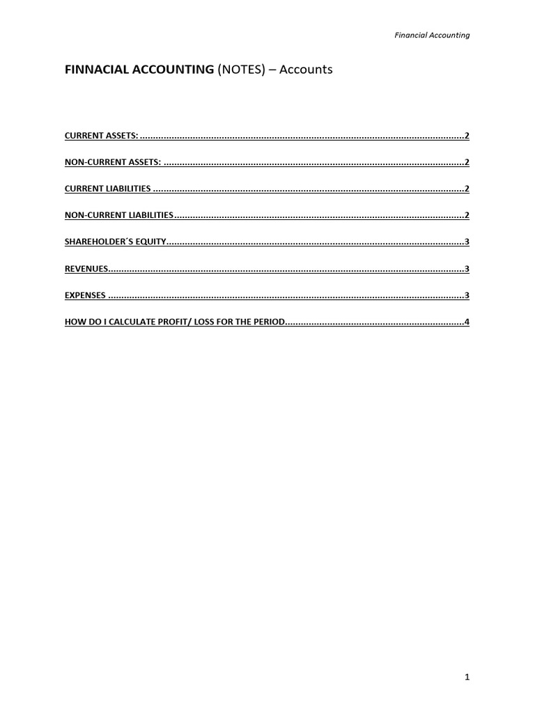 Financial Accounting (Accounts) | PDF | Debits And Credits | Financial ...