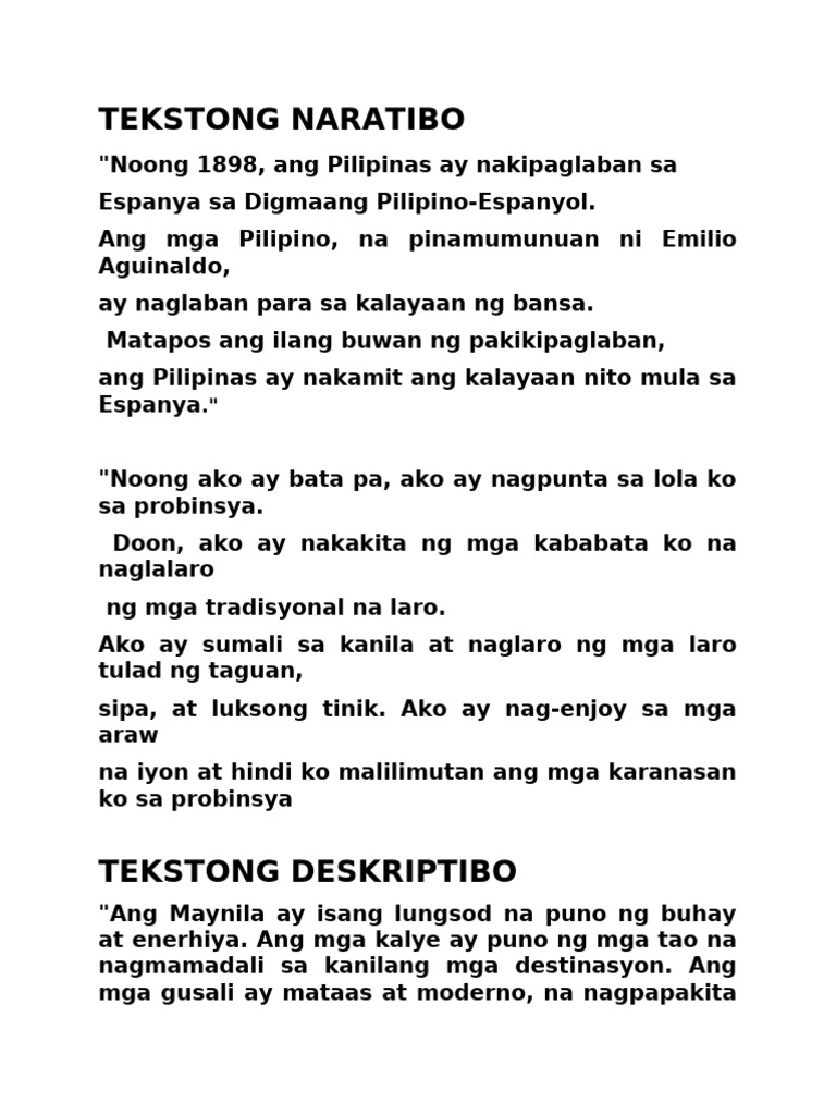 Tekstong Naratibo Pdf