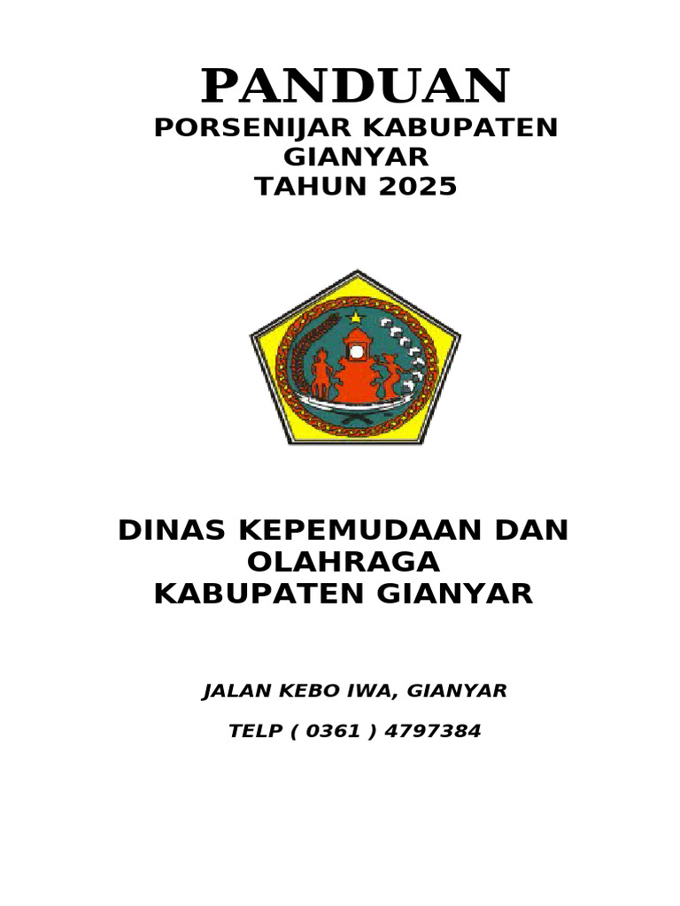 Panduan Porsenijar Kab Gianyar TH 2025 | PDF
