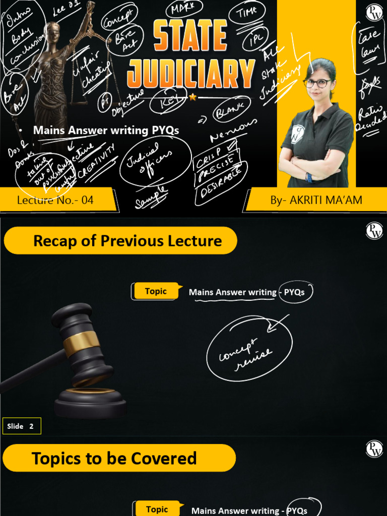 Lec 04 Mains Answer Writing State Judiciary Batch Akriti Ma'Am Ankit | PDF | Kidnapping | Crimes