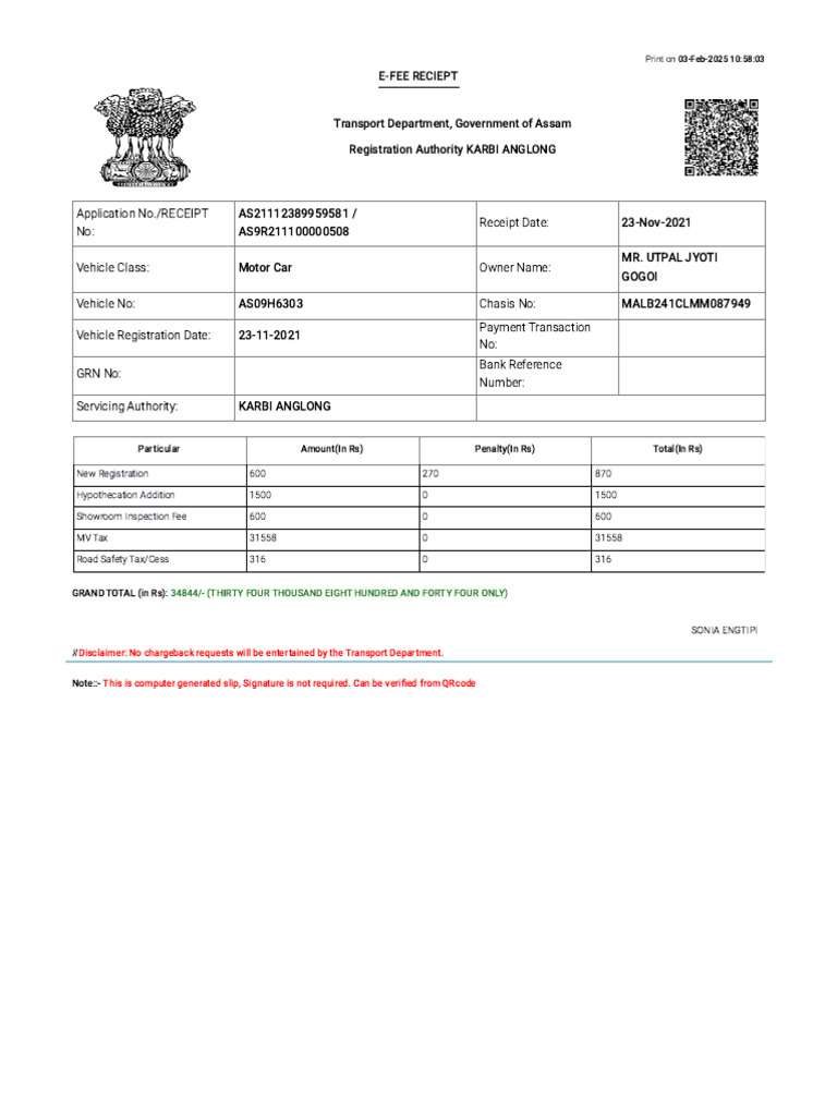 Rto officials | PDF | Receipt | Transport
