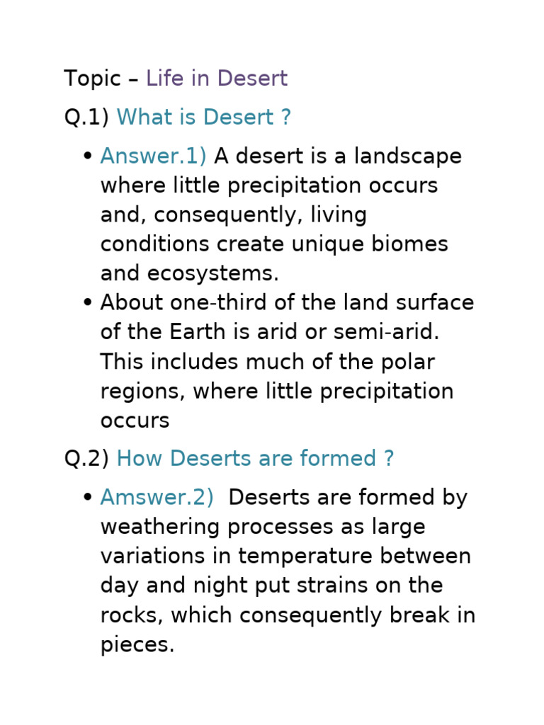 Understanding Desert Ecosystems and Types | PDF | Desert | Earth Sciences