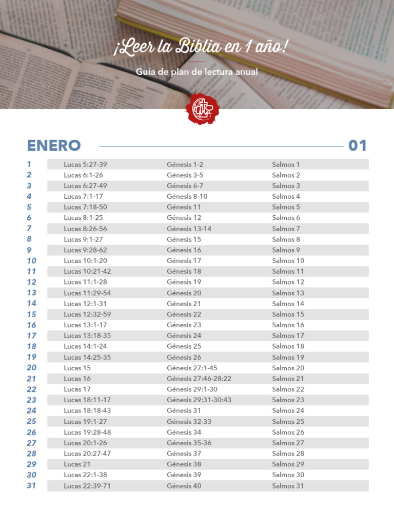LA - Plan de Lectura Biblica 2023 - 0 | PDF | Salmos | Literatura religiosa