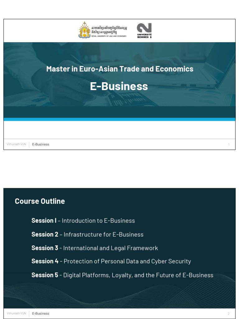 E-Business - Session 1 | PDF | E Commerce | Electronic Business