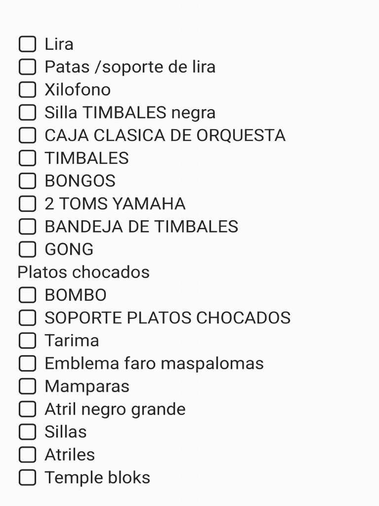 Listado Material MSyA | PDF