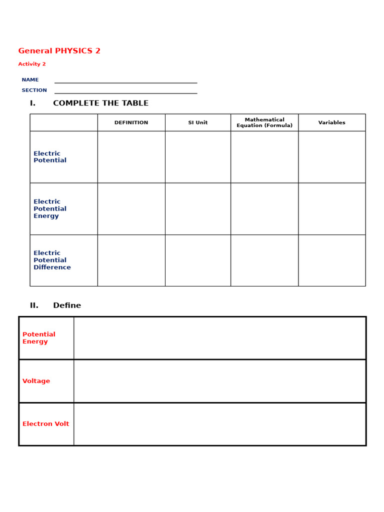General Physics 2 Activitiy #2 | PDF