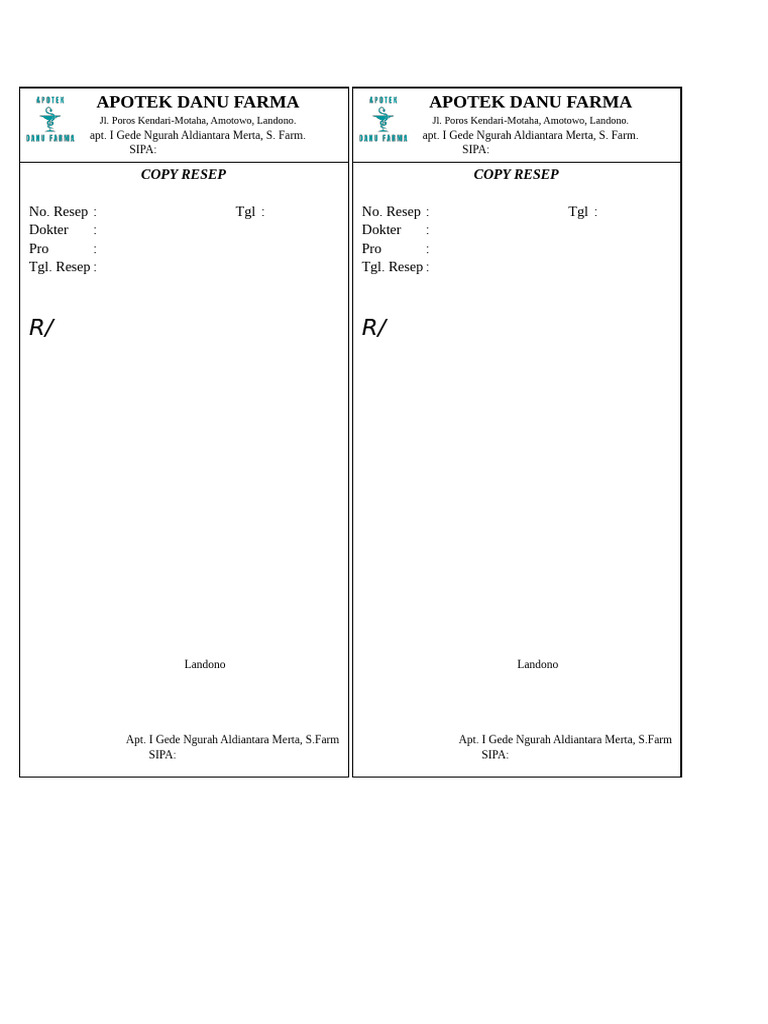 Copy Resep Print | PDF