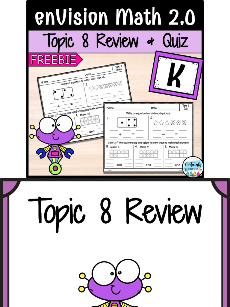 FREEenVisionMath20KindergartenTopic8ReviewandQuiz 1 | PDF | Mathematics ...