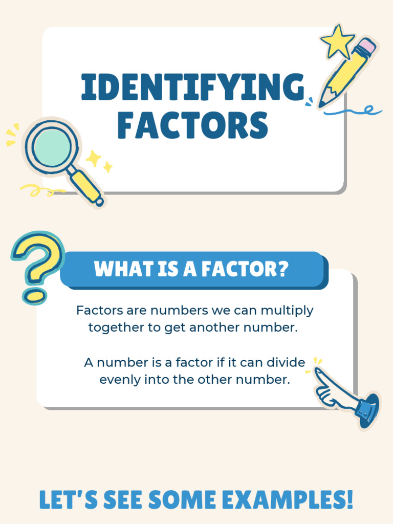 Factors Math Lesson | PDF | Mathematics | Arithmetic