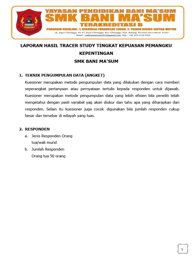 9 LAPORAN TRACER STUDY | PDF