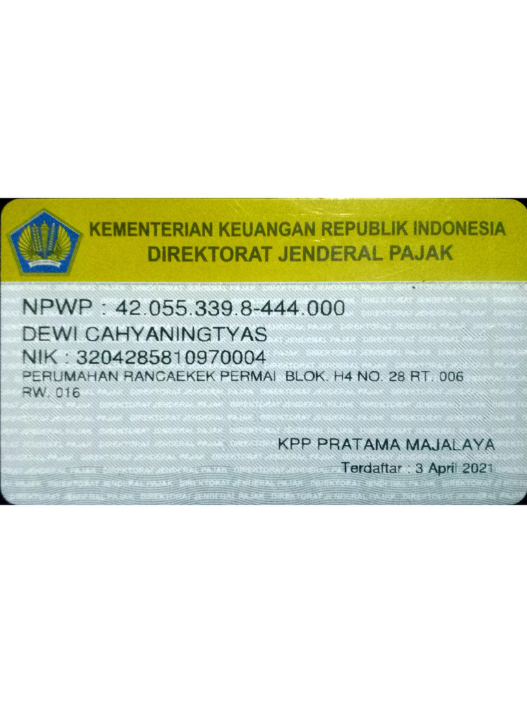 NPWP | PDF