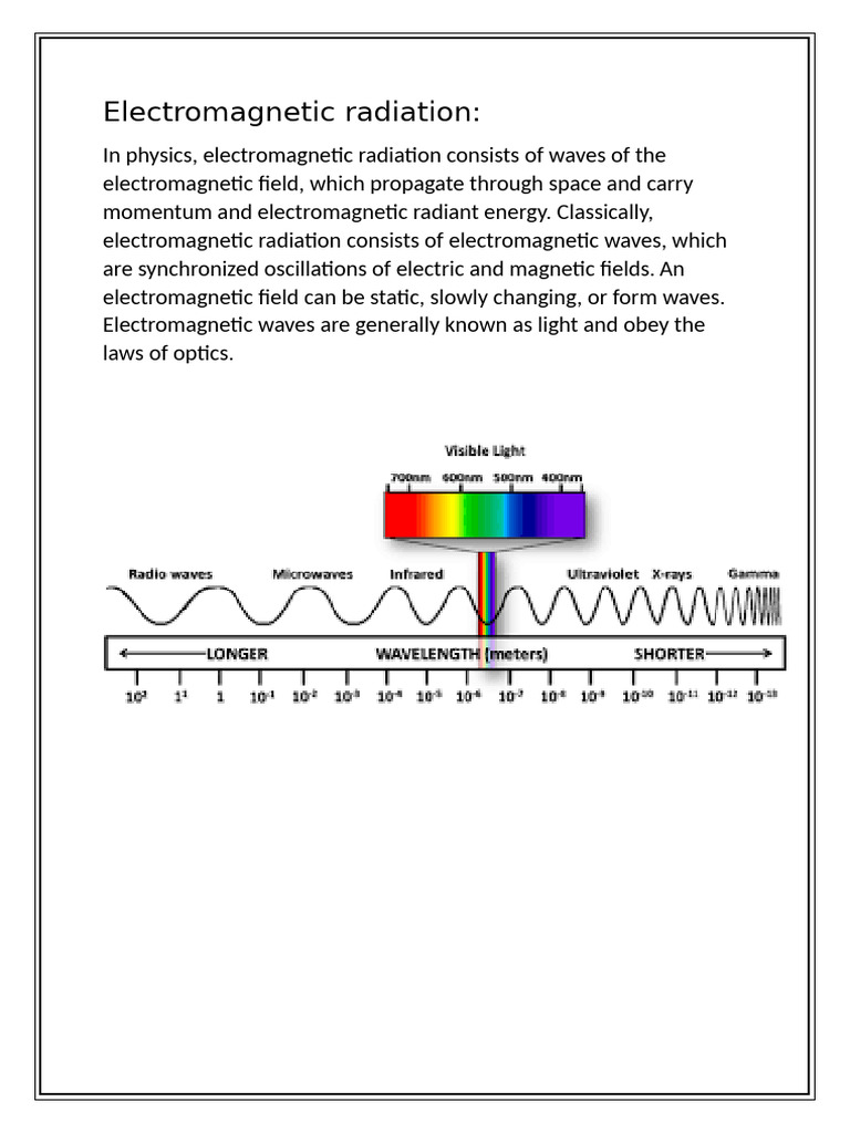 Electromagnetic Radiation | PDF | Electromagnetic Radiation | Gamma Ray