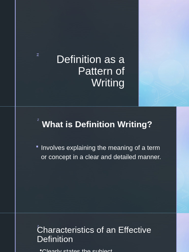 Definition-as-a-Pattern-of-Writing | PDF | Definition | Concept