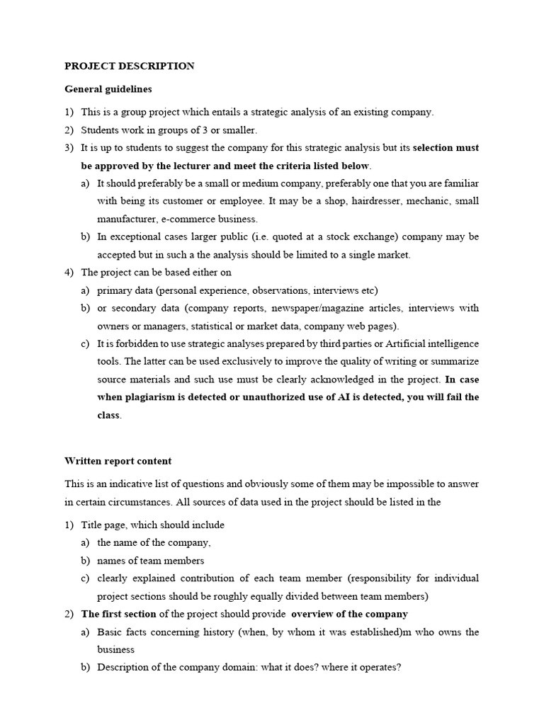 2023 PROJECT GUIDELINES (2) | PDF | Matrix (Mathematics) | Data