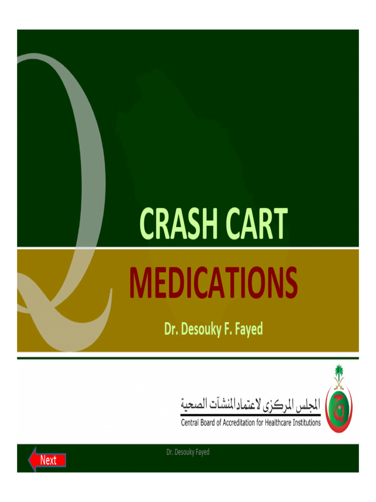 Crash Cart Medications Guide | PDF | Pharmacy | Drugs