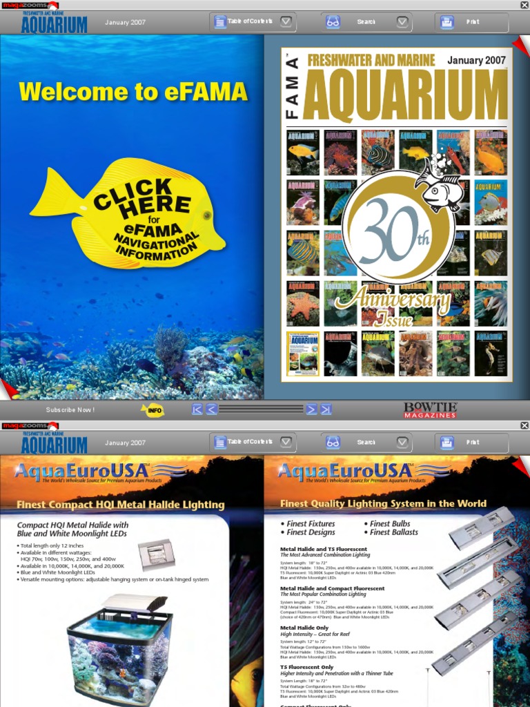 Welcome To eFAMA: Navigationa Informatio | PDF | Fluorescent Lamp | Aquarium