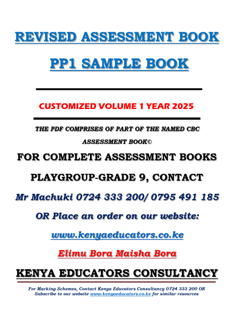 PP1 CBC Assessment Book Sample | PDF | Linguistics | Behavior Modification