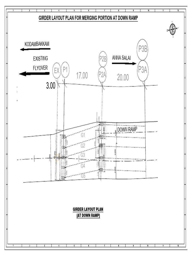 Girder Layout Plan for Down Ramp | PDF