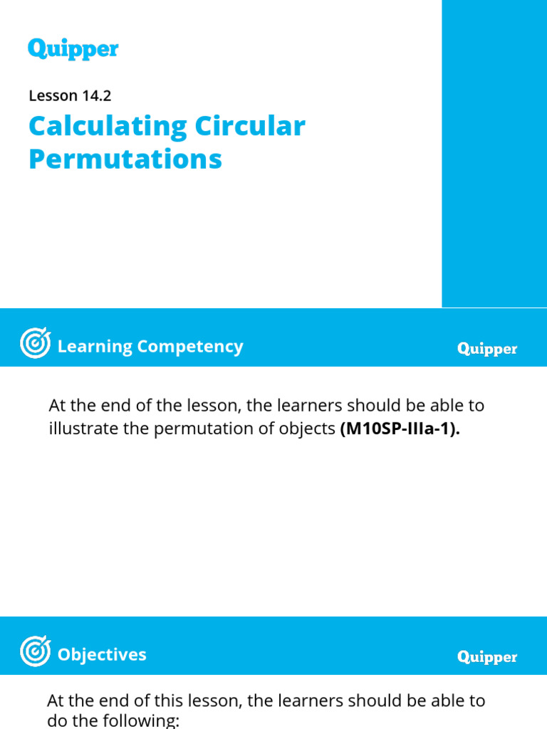 Calculating Circular Permutations | PDF | Permutation | Mathematics