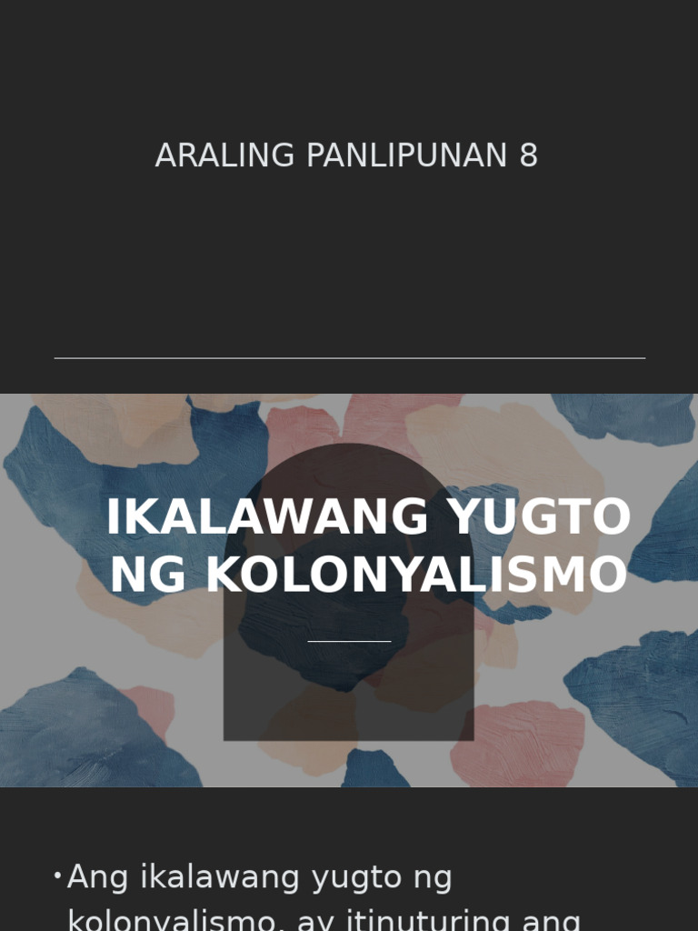 Dahilan NG Ikalawang Yugto NG Kolonyalismo | PDF