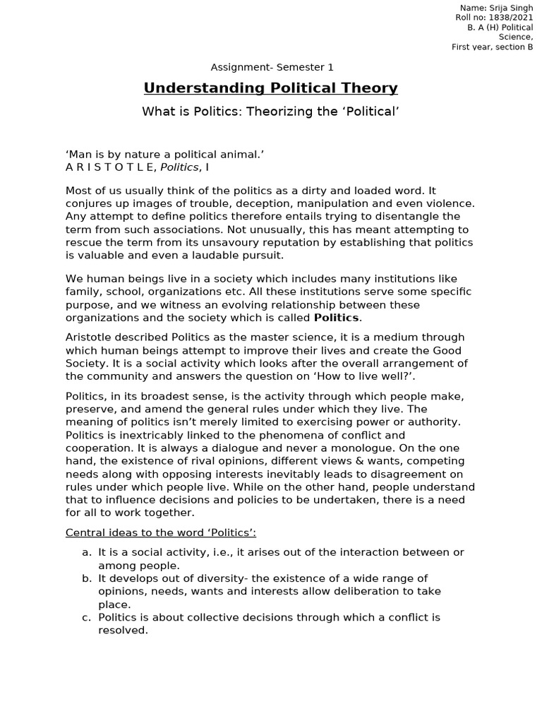 UPT Assignment- Srija Singh | PDF | Theory | Scientific Method