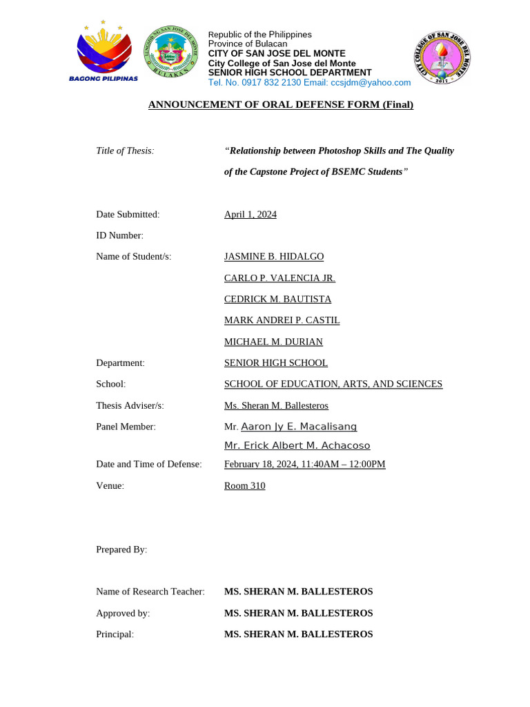 PR 2 - Relationship Between Photoshop Skills and The Quality of The ...