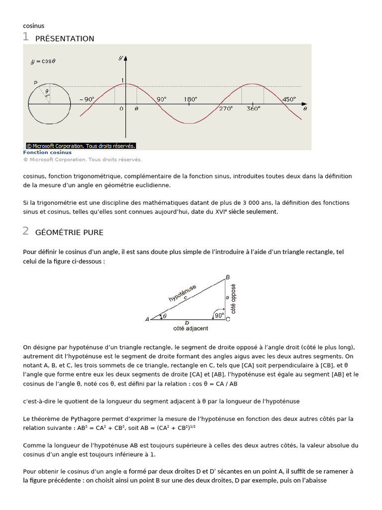8 - Cosinus Hyperbolique | PDF | Fonction trigonométrique | Cercle