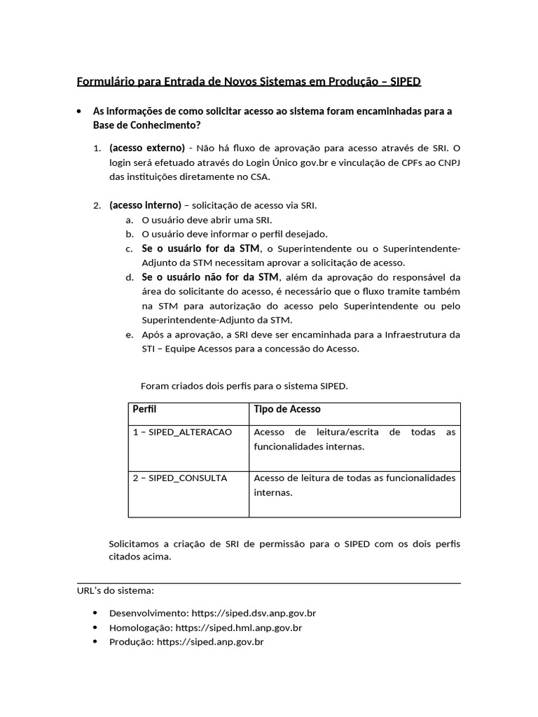 Acesso ao Sistema SIPED: Guia Completo | PDF