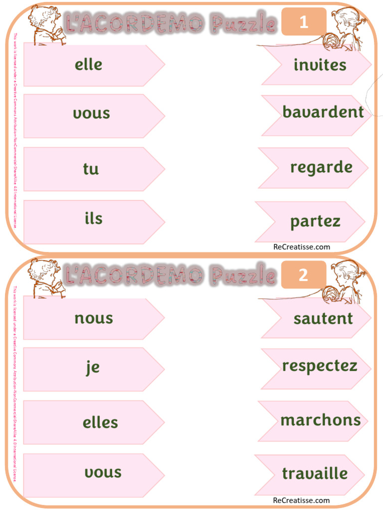 Accord Des Mots Puzzle SERIE ROSE | PDF