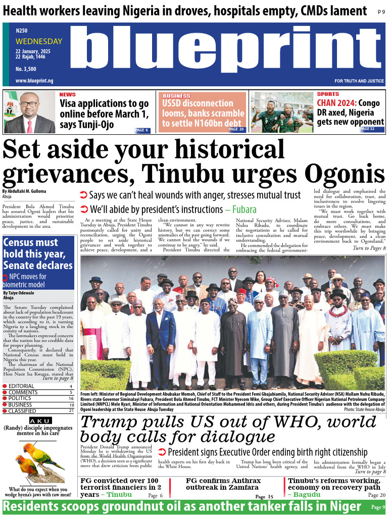 Blueprint Epaper 22nd January 2025 | PDF | Nigeria | Jimmy Carter