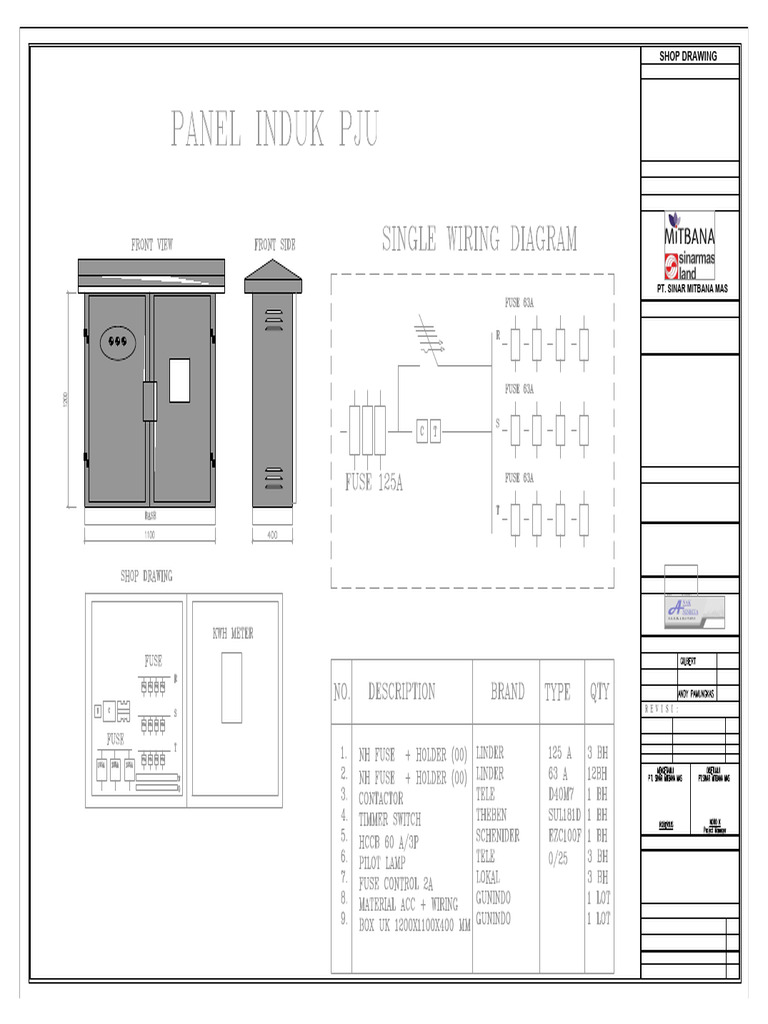 Panel Induk Pju | PDF