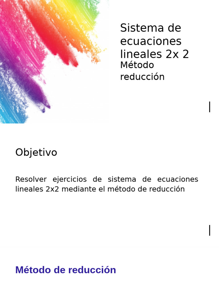 Sistema de Ecuaciones Lineales 2x2 | PDF