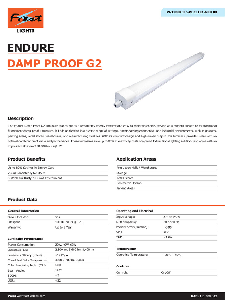 Endure-Damp-Proof-G2 140LW | PDF | Electronic Engineering | Electricity