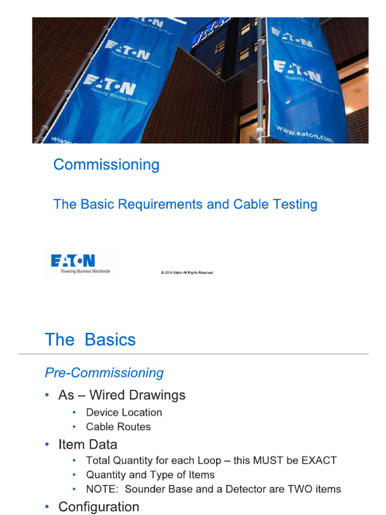 Commissioning Cable Checks | PDF