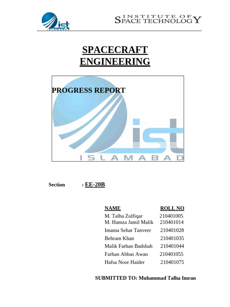 Spacecraft Engineering Progress Report | PDF