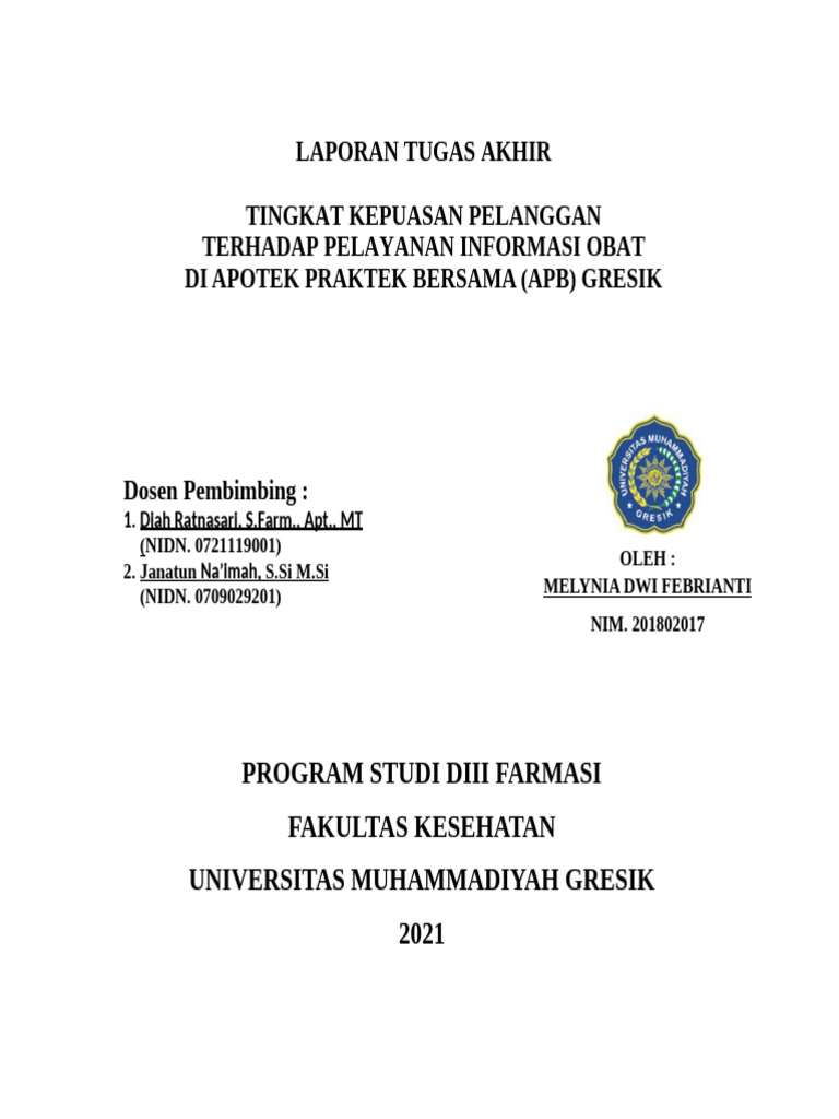 COVER CD (FORMAT) Farmasi Unmuh Gresik | PDF