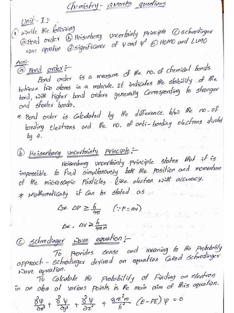 Chemistry 2mark Answers Pdf
