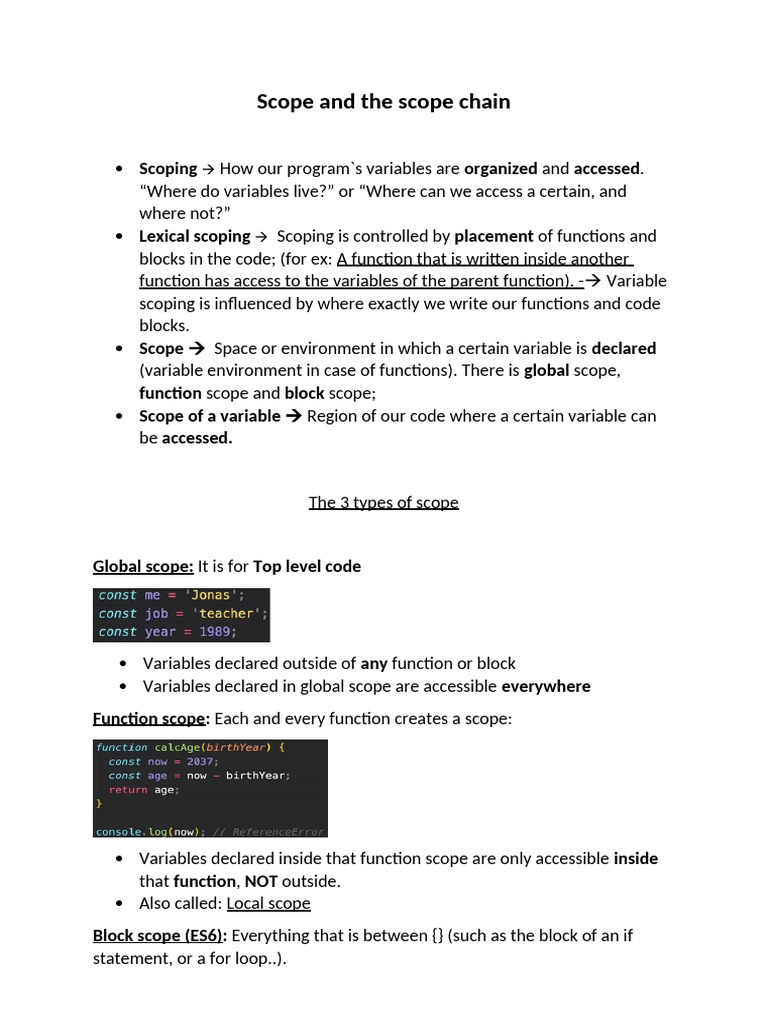Scoping - Hoisting in Javascript | PDF | Scope (Computer Science ... Scoping - Hoisting in Javascript | PDF | Scope (Computer Science ...