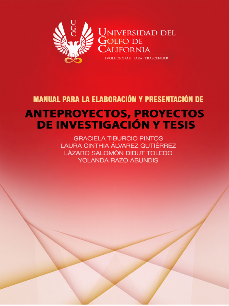 Manual para La Elaboración y Presentación de Anteproyectos, Proyectos ...