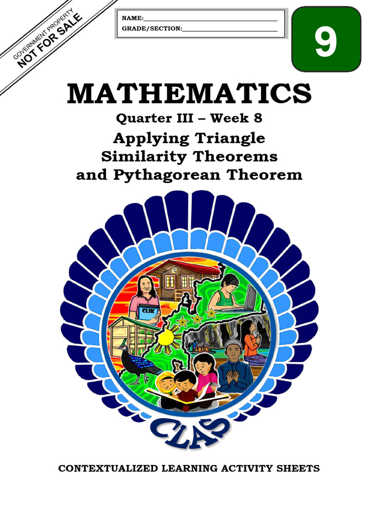 Mathematics9 - q3 - CLAS8 - Applying Triangle Similarity-Pythagorean Theorem - v5 - JOSEPH ...