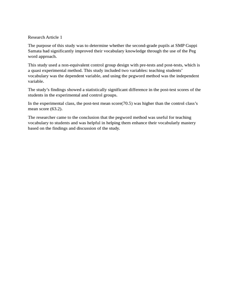 Research Article 1 | PDF